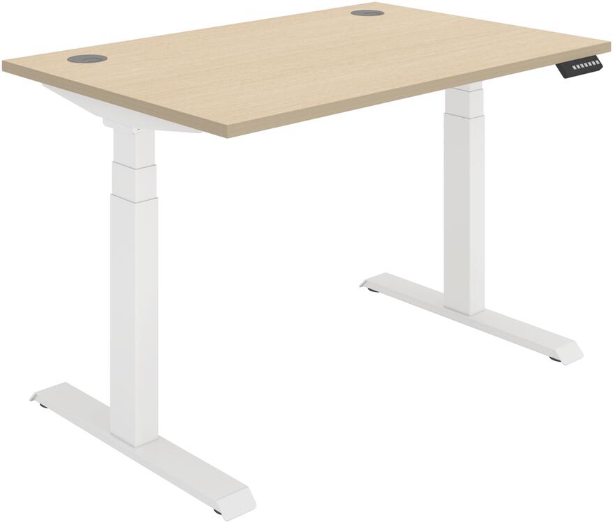 Gala Office Rectangular Dual Motor Sit Stand Desk - (w) 1200mm - Titan ...