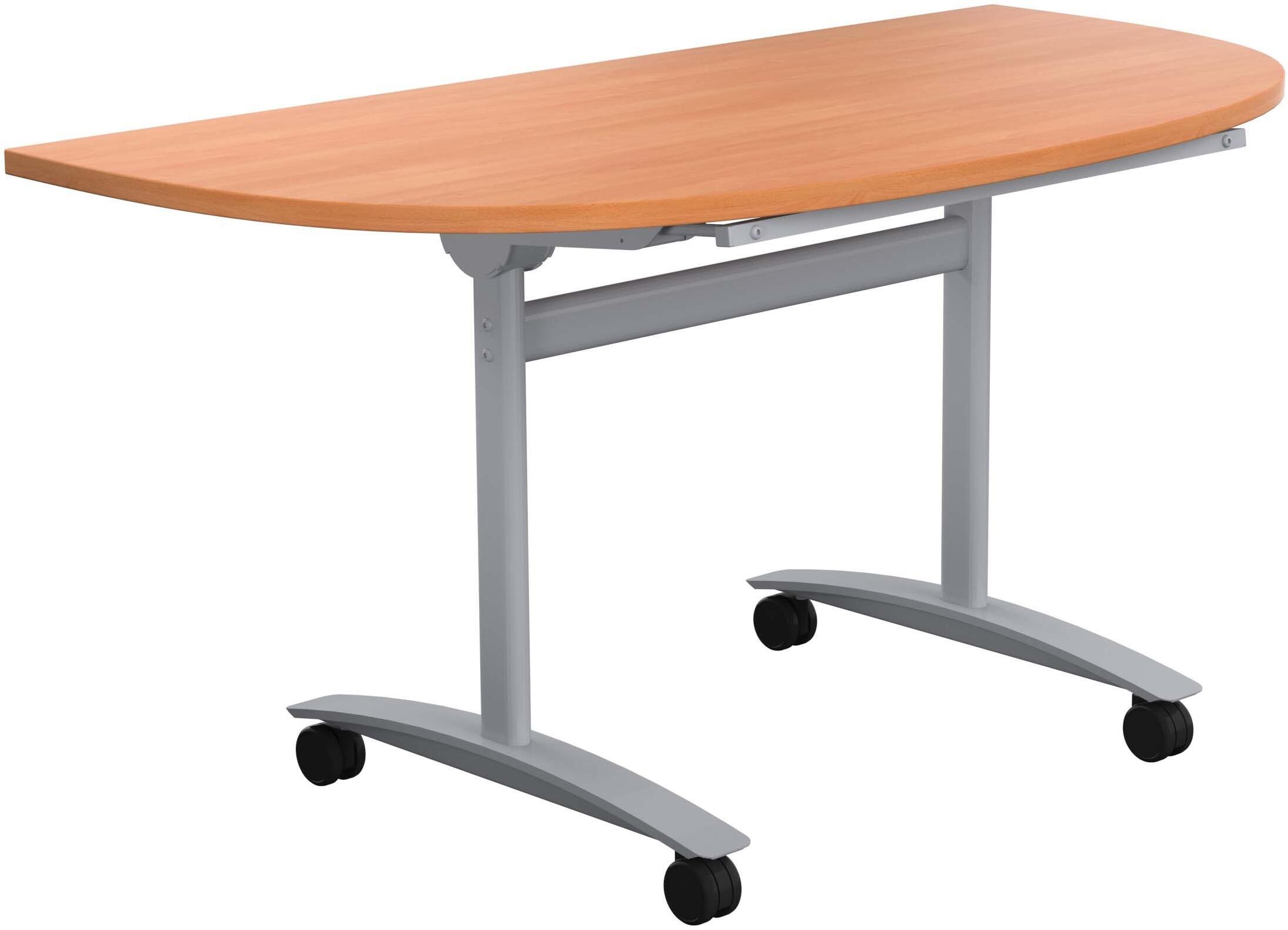 TC One Tilting D-End Table - Premium Flip-Top Mobile Table - Titan Direct